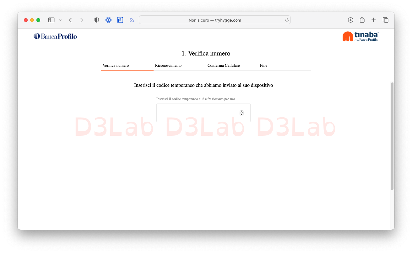 Campagna di Phishing ai danni di Banca Profilo – D3Lab